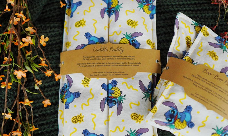 Stitch Heating Pad Set – Cuddle Buddy and Boo Boo Buddy – Kids Hot Pack ...