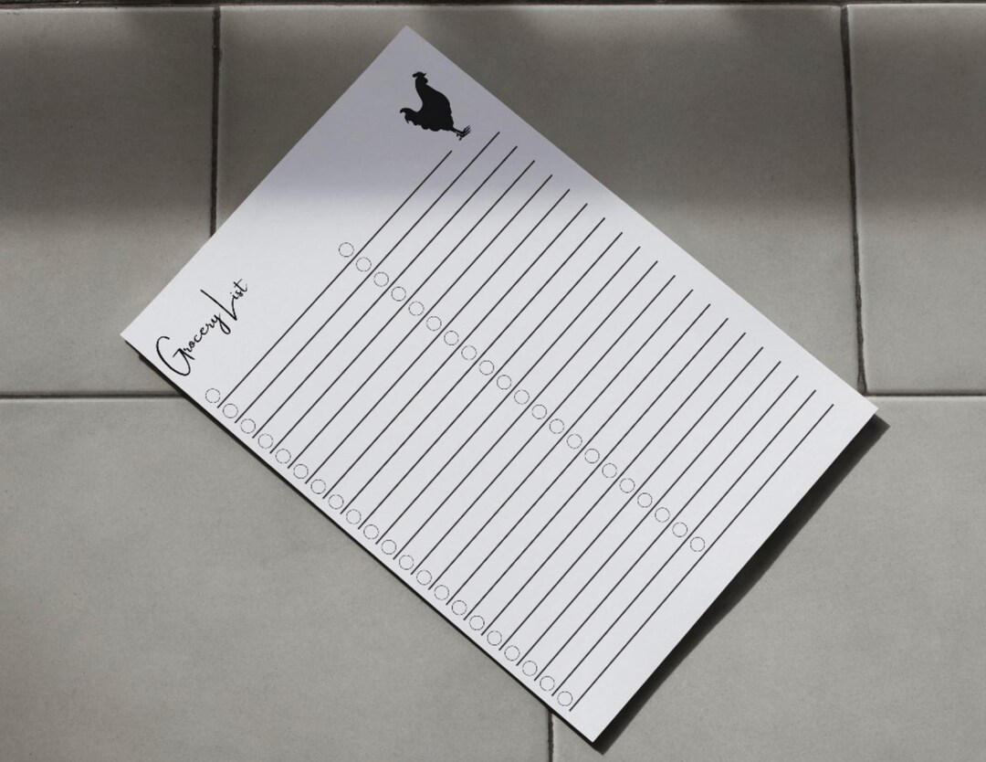 Chicken Grocery List - Etsy