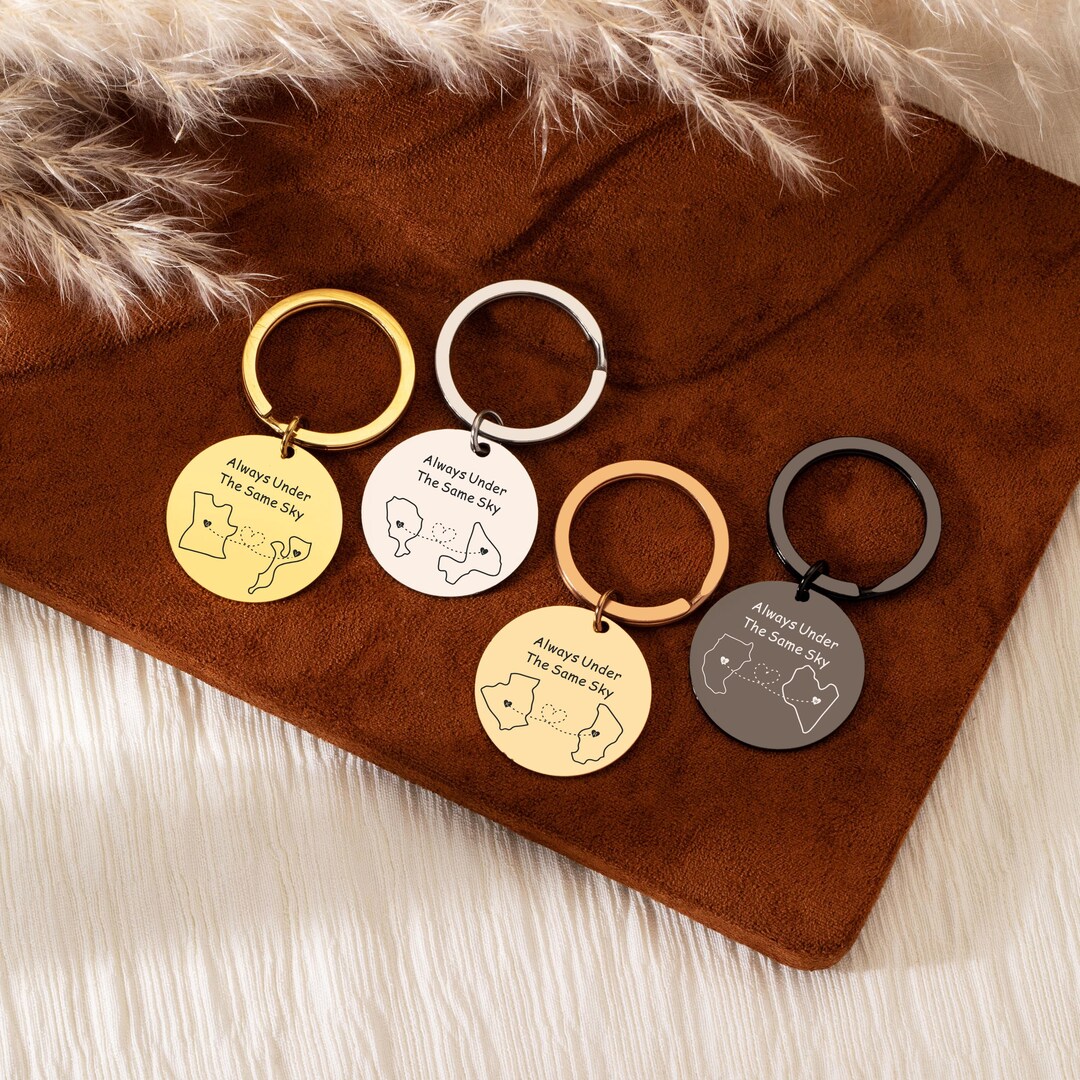Personalised Country Keychain, State Keychain, Custom Engraving Text ...
