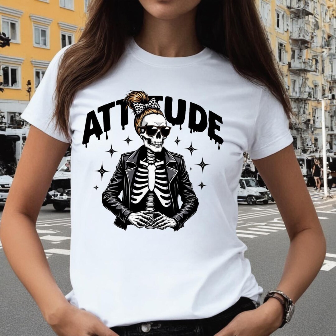 Snarky Skeleton Png, Attitude Design Png, Trendy Vintage Retro Sassy ...