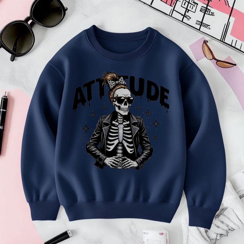 Snarky Skeleton Png, Attitude Design Png, Trendy Vintage Retro Sassy ...