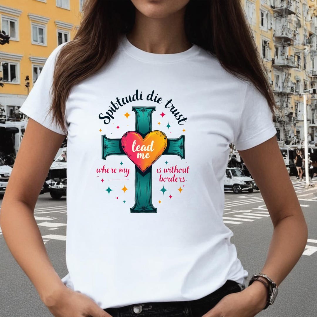 Spirit Lead Me Trust Without Borders Png, Hand Drawn Cross Design Png ...