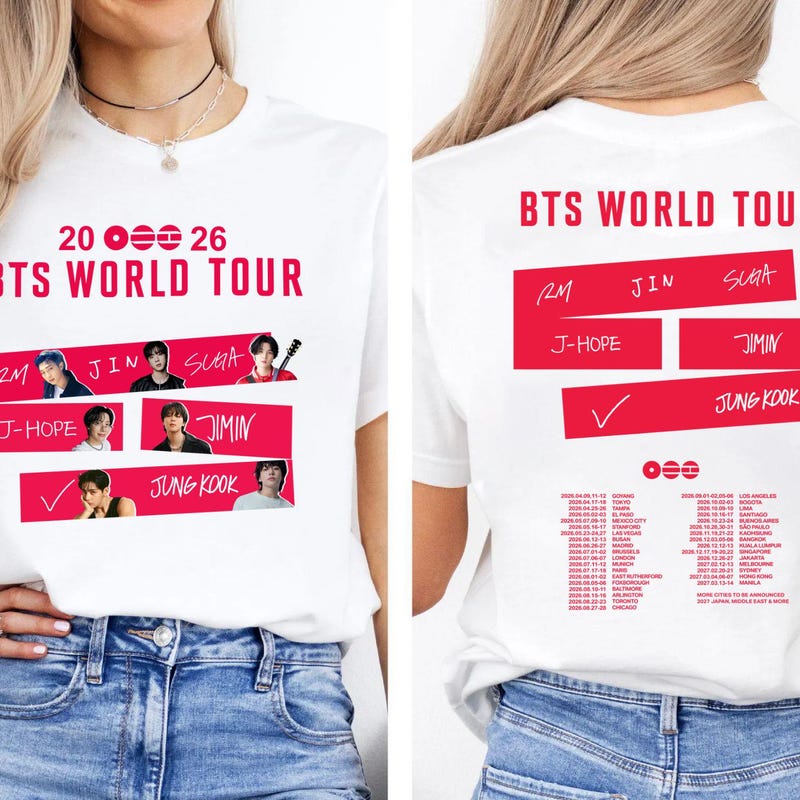 Bts World Tour 2026 Shirt - Etsy Canada