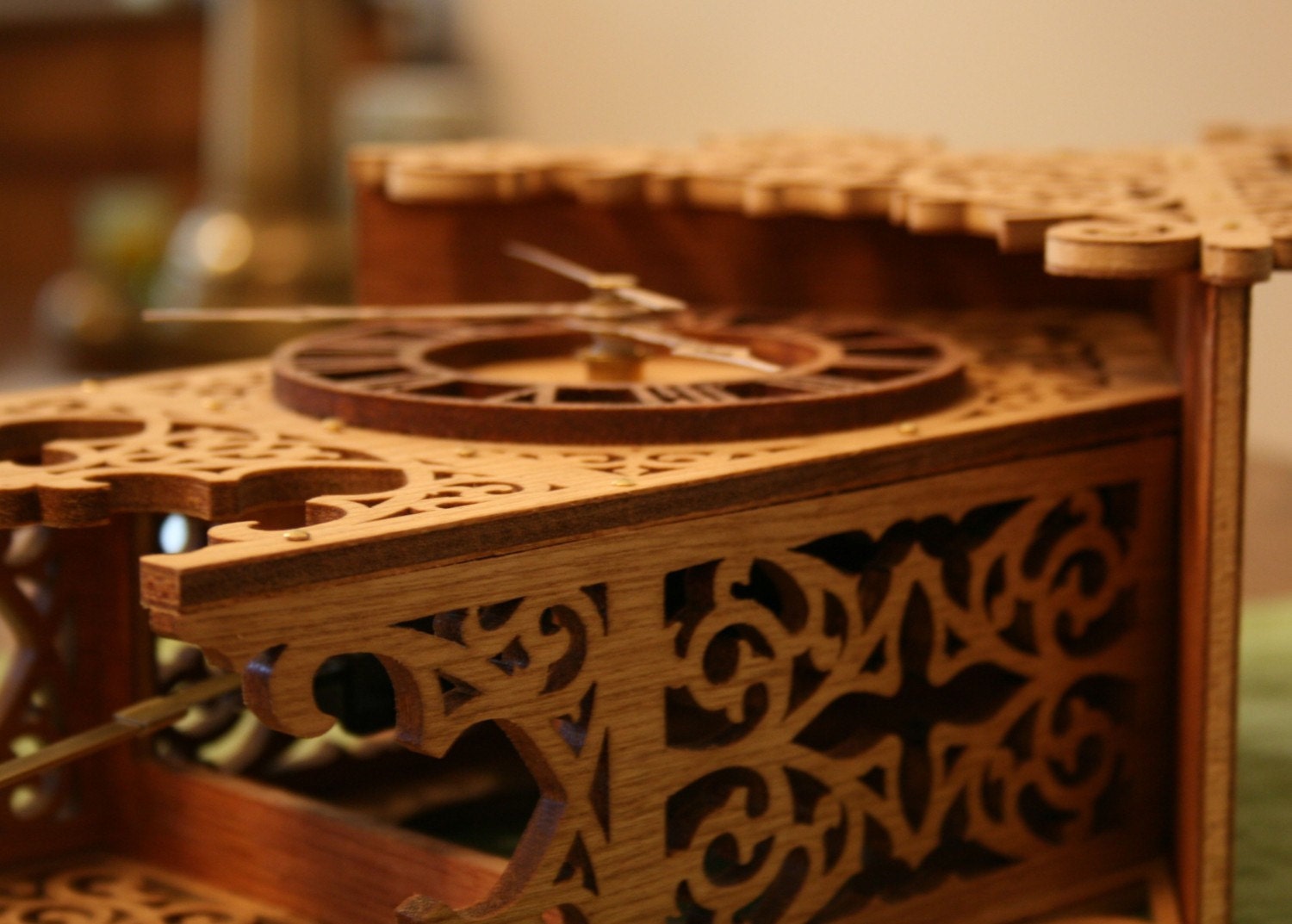 Handmade Clock With Pendulum- Intricate Detail - Etsy