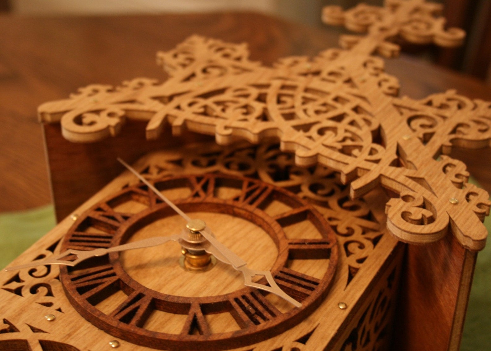 Handmade Clock With Pendulum- Intricate Detail - Etsy