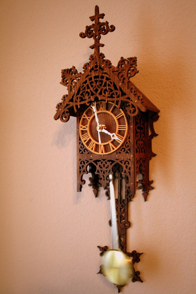 Handmade Clock With Pendulum- Intricate Detail - Etsy