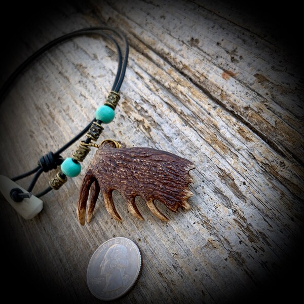 Deer Antler Pendant - Etsy