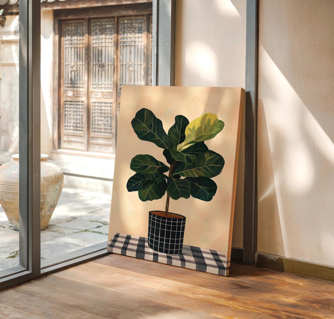 Houseplant Painting Wall Art | Botanical Wall Art | Greenery Artwork ...