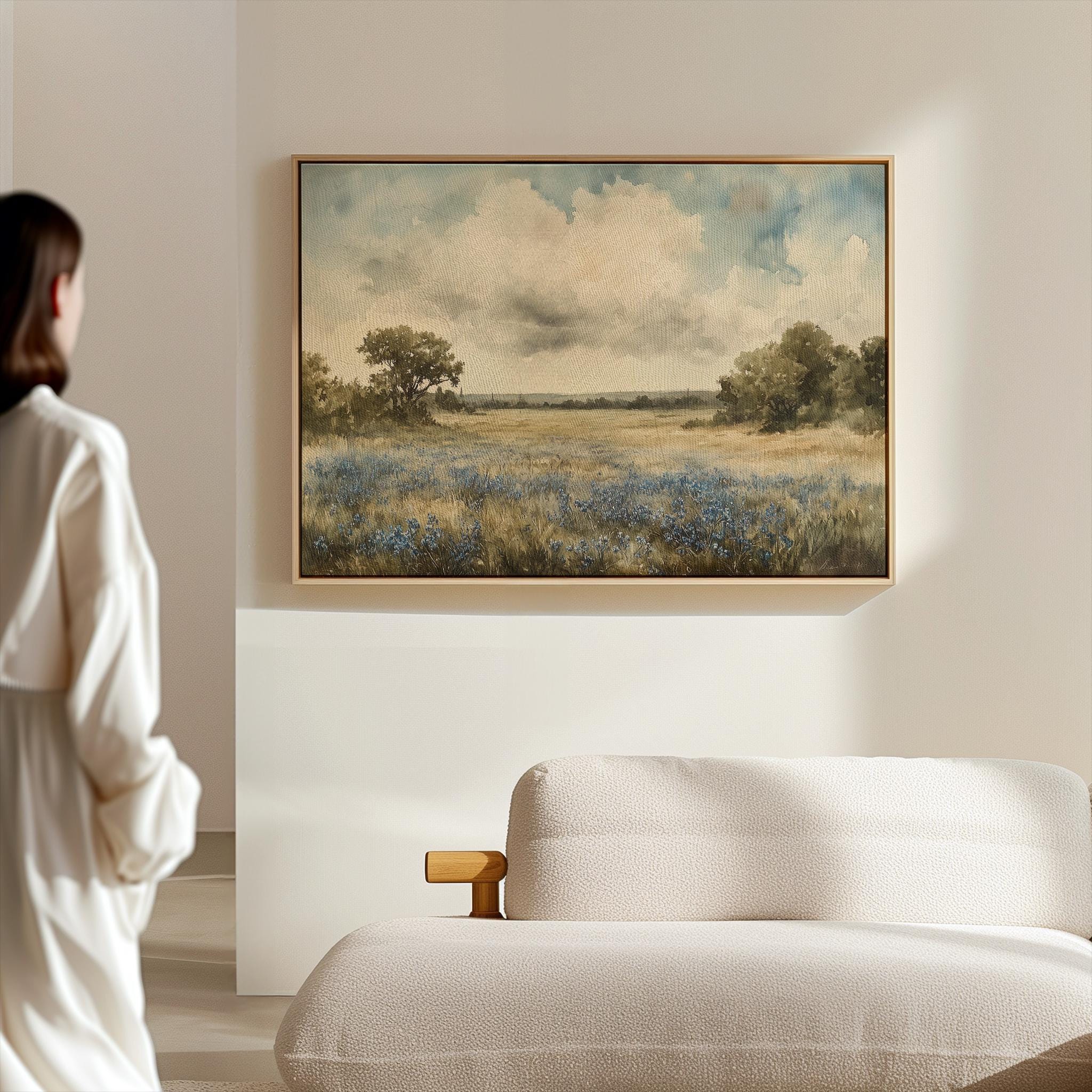 Rural Landscape Wall Art | Serene Nature Wall Decor | Countryside Art ...