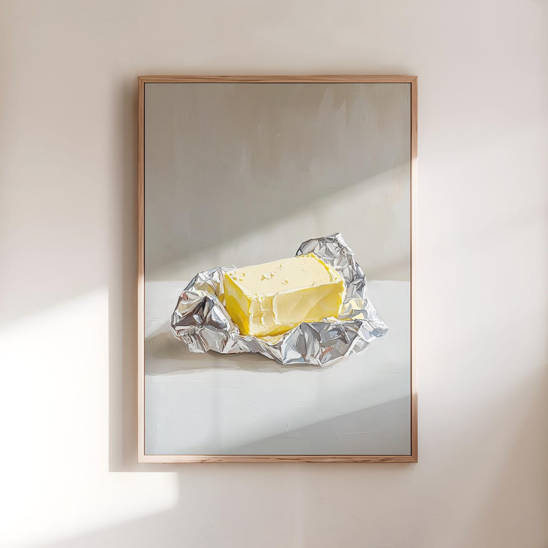 Butter Painting Print | Butter Still Life Art | Butter Wall Art ...