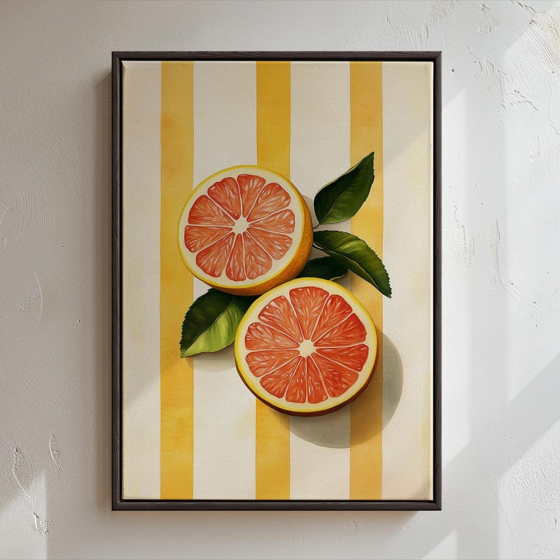 Grapefruit Painting - Etsy