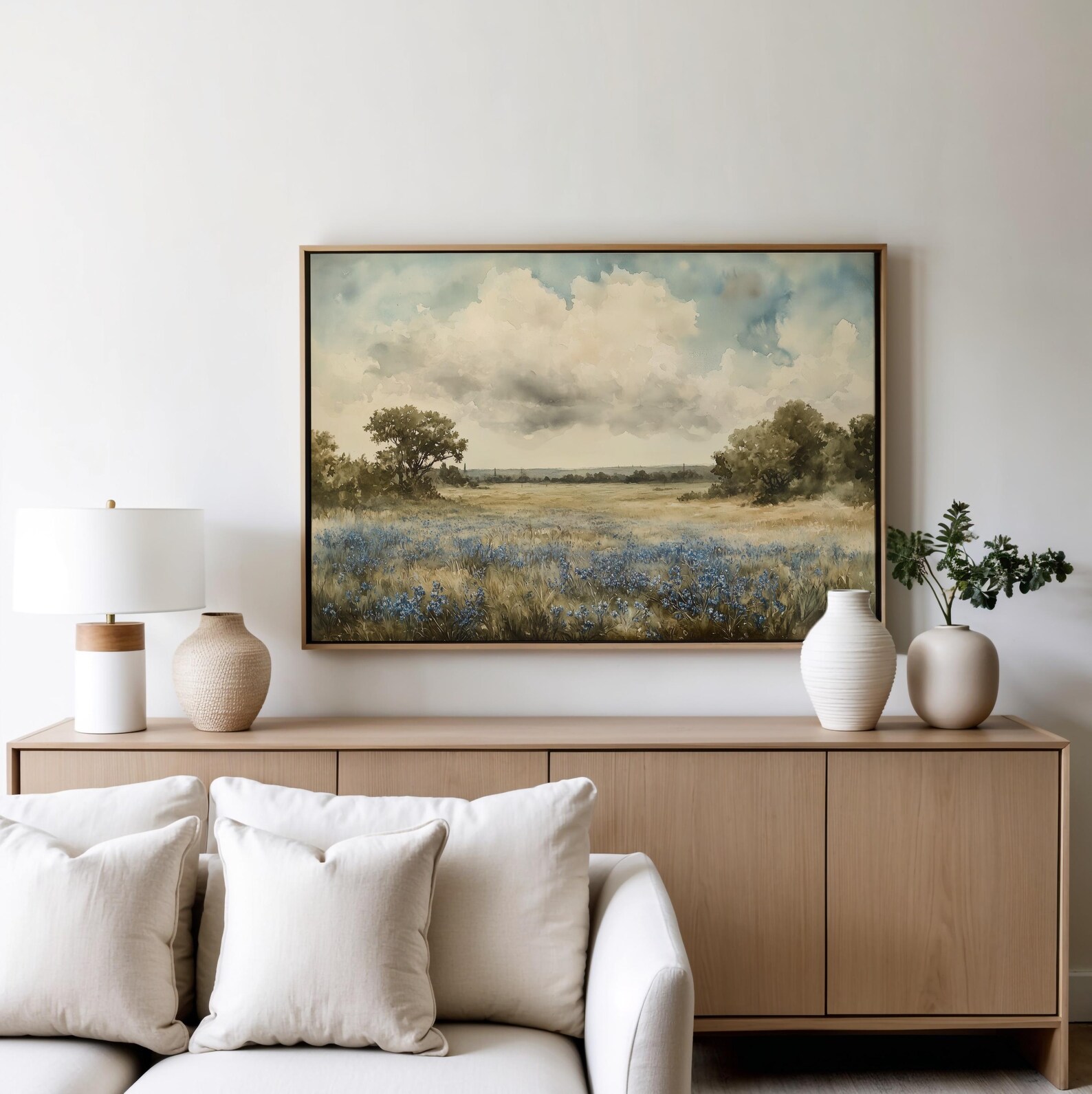 Rural Landscape Wall Art | Serene Nature Wall Decor | Countryside Art ...