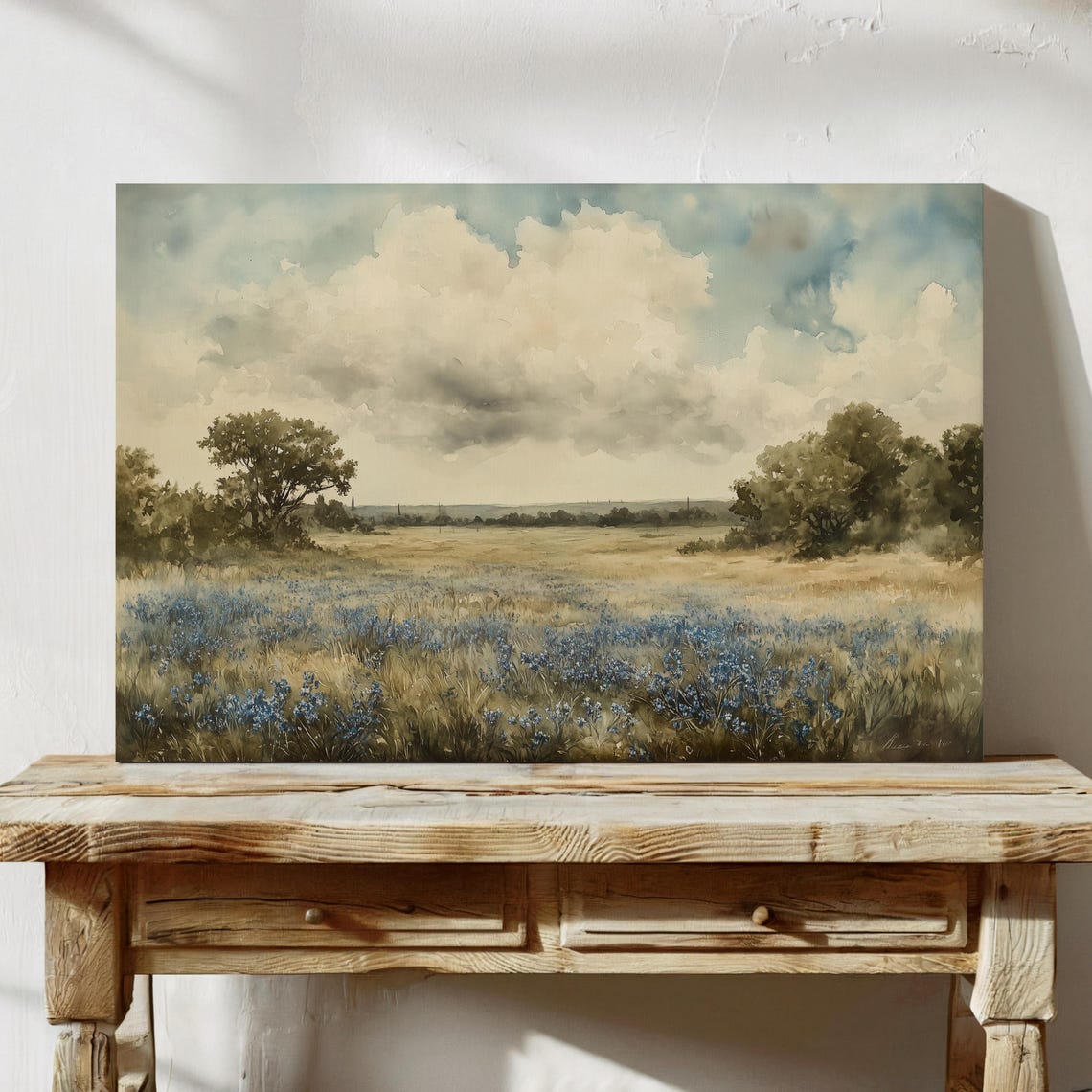 Rural Landscape Wall Art | Serene Nature Wall Decor | Countryside Art ...
