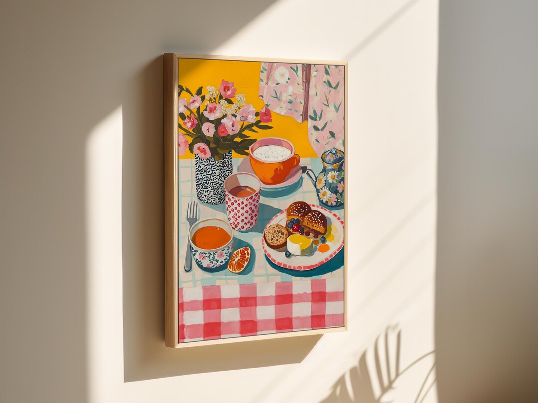 Vintage Tea Time Painting Print | Impressionist Tea Art | Shabby Chic ...