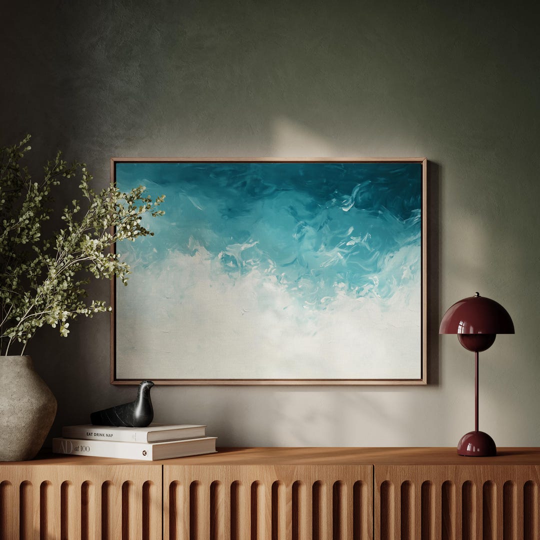 Ocean Painting Print | Beach Wall Art | Coastal Wall Decor | Sea Waves ...