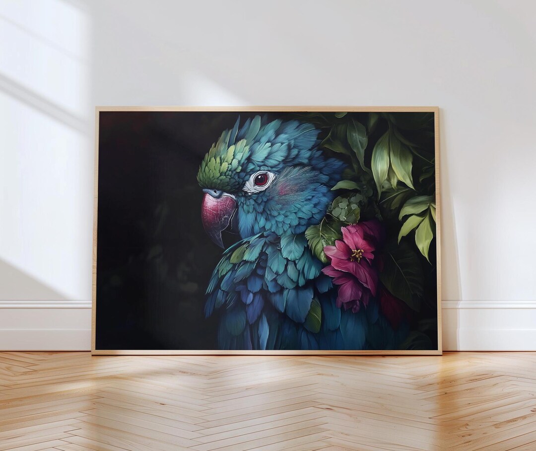 Parrot Painting Print Wall Art | Parrot Wall Decor | Tropical Birds ...