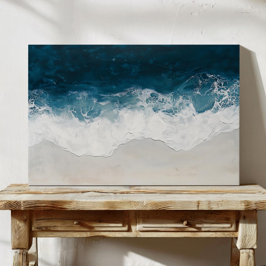 Ocean Painting Print | Beach Wall Art | Coastal Wall Decor | Sea Waves ...