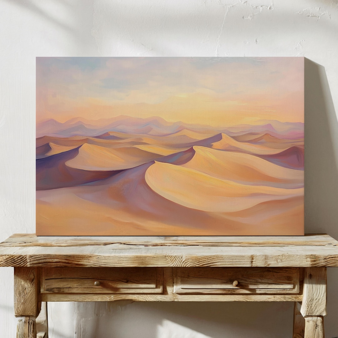 Desert Landscape Painting Print | Desert Wall Decor | Sand Dunes Art ...