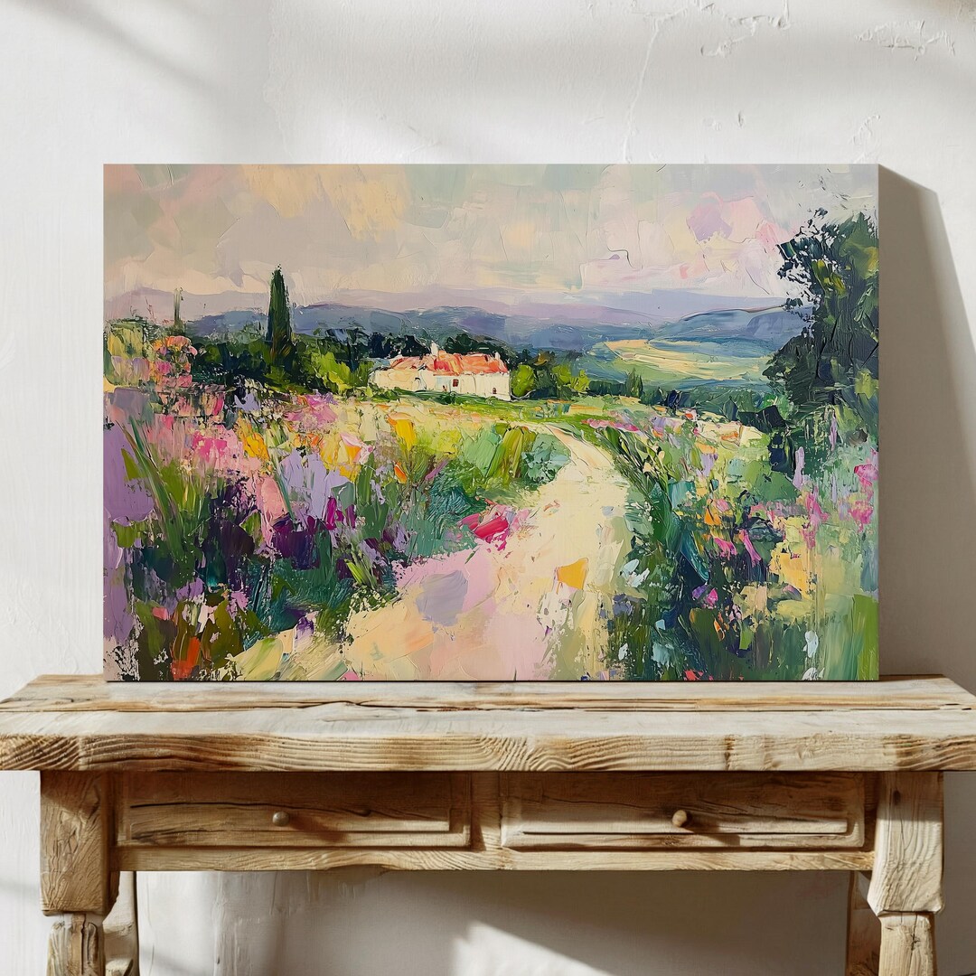 Rural Landscape Print Wall Art | Cottage Wall Decor | Countryside Art ...