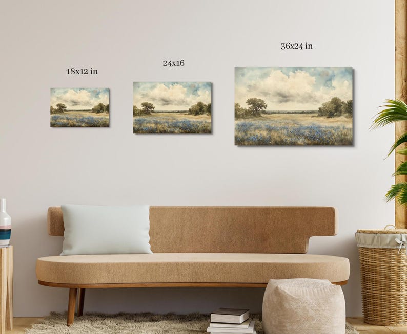 Rural Landscape Wall Art | Serene Nature Wall Decor | Countryside Art ...