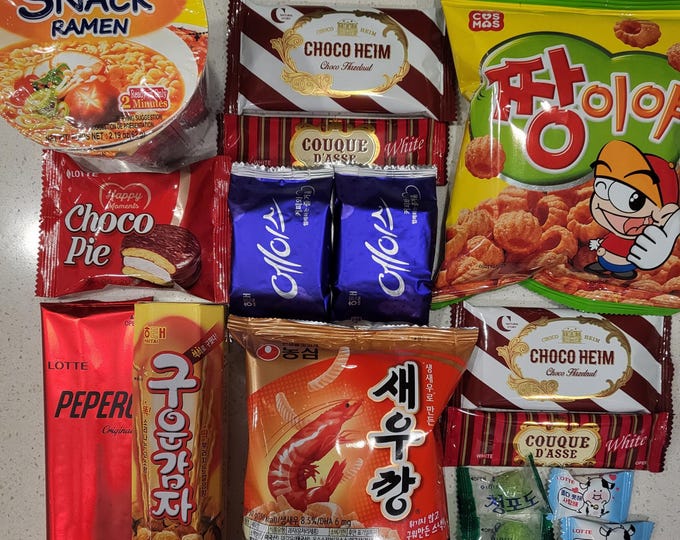 Korean Snack Box, K Food, Korean Snack Starter Kit, Gift for Friends ...