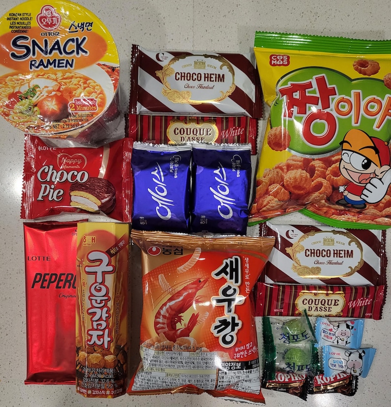 Korean Snack Box, K Food, Korean Snack Starter Kit, Gift for Friends ...