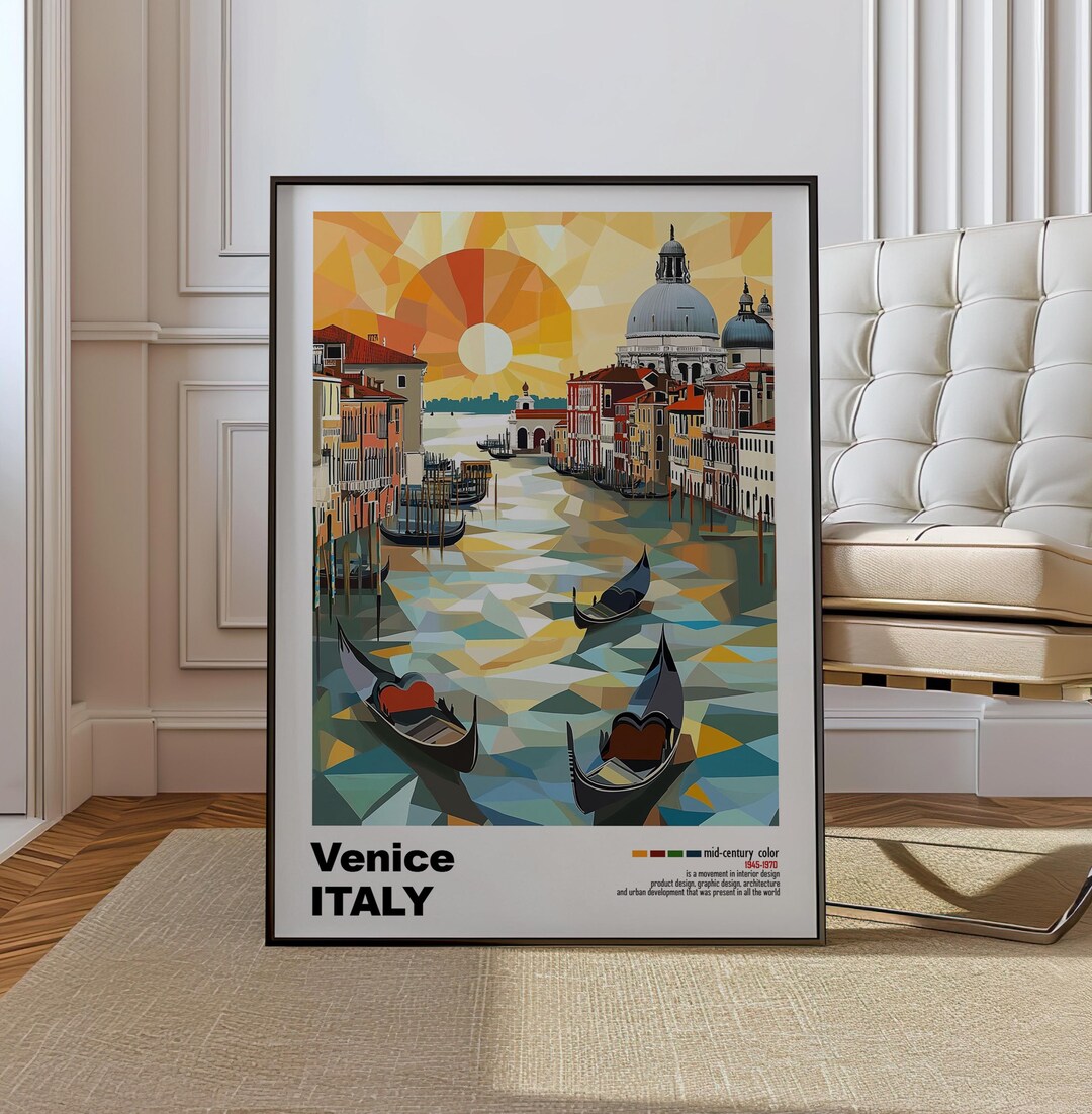 Venice, Italy - Mid-century Modern Architecture Art Print –retro ...