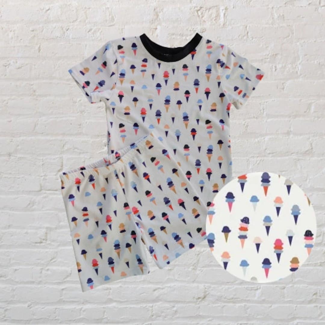 Ice Cream Pajama Set: Organic Cotton Summer Pjs - Etsy