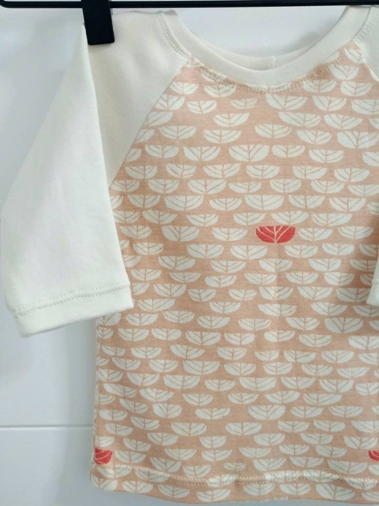 Blush Raglan Sleeve Toddler Girls Shirt