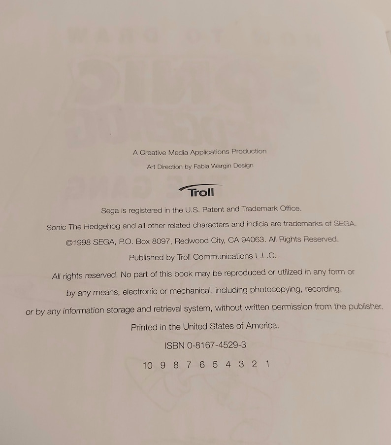 Vintage How to Draw Sonic the Hedgehog and Gang by Michael Teitelbaum ...