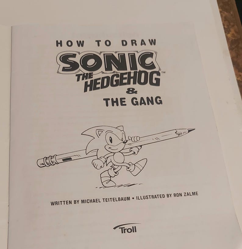 Vintage How to Draw Sonic the Hedgehog and Gang by Michael Teitelbaum ...