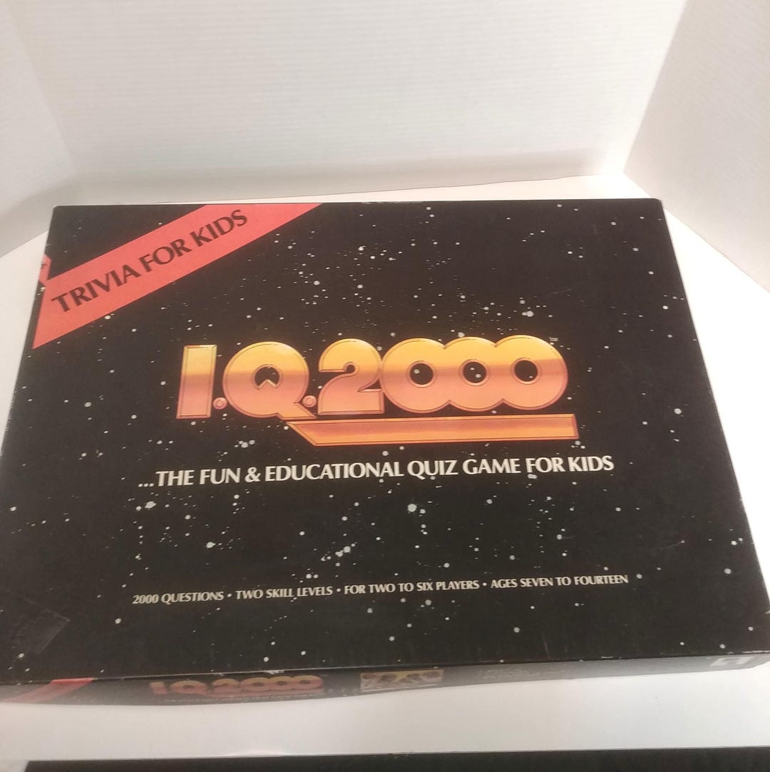 Vintage RARE IQ2000 Trivia Board Game ,playtoy Industries,1986 ...