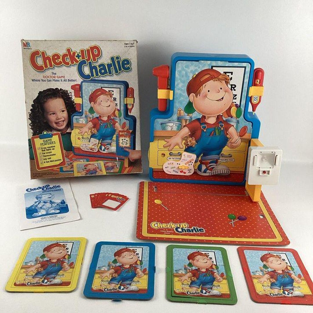 Vintage Check up Charlie Board Game , Milton Bradley,1995, Complete - Etsy