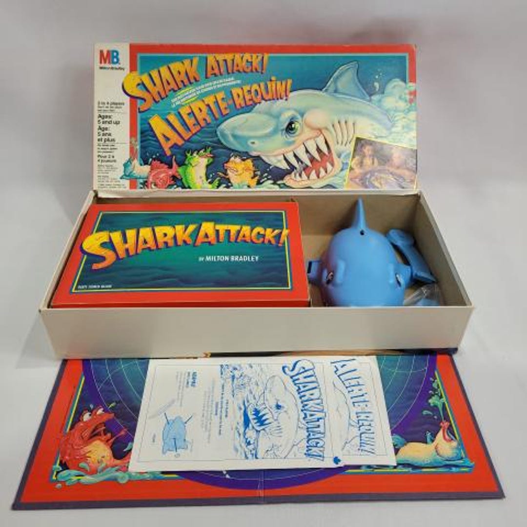 Vintage 1988 Shark Attack Board Game, by Milton Bradley , Complete - Etsy