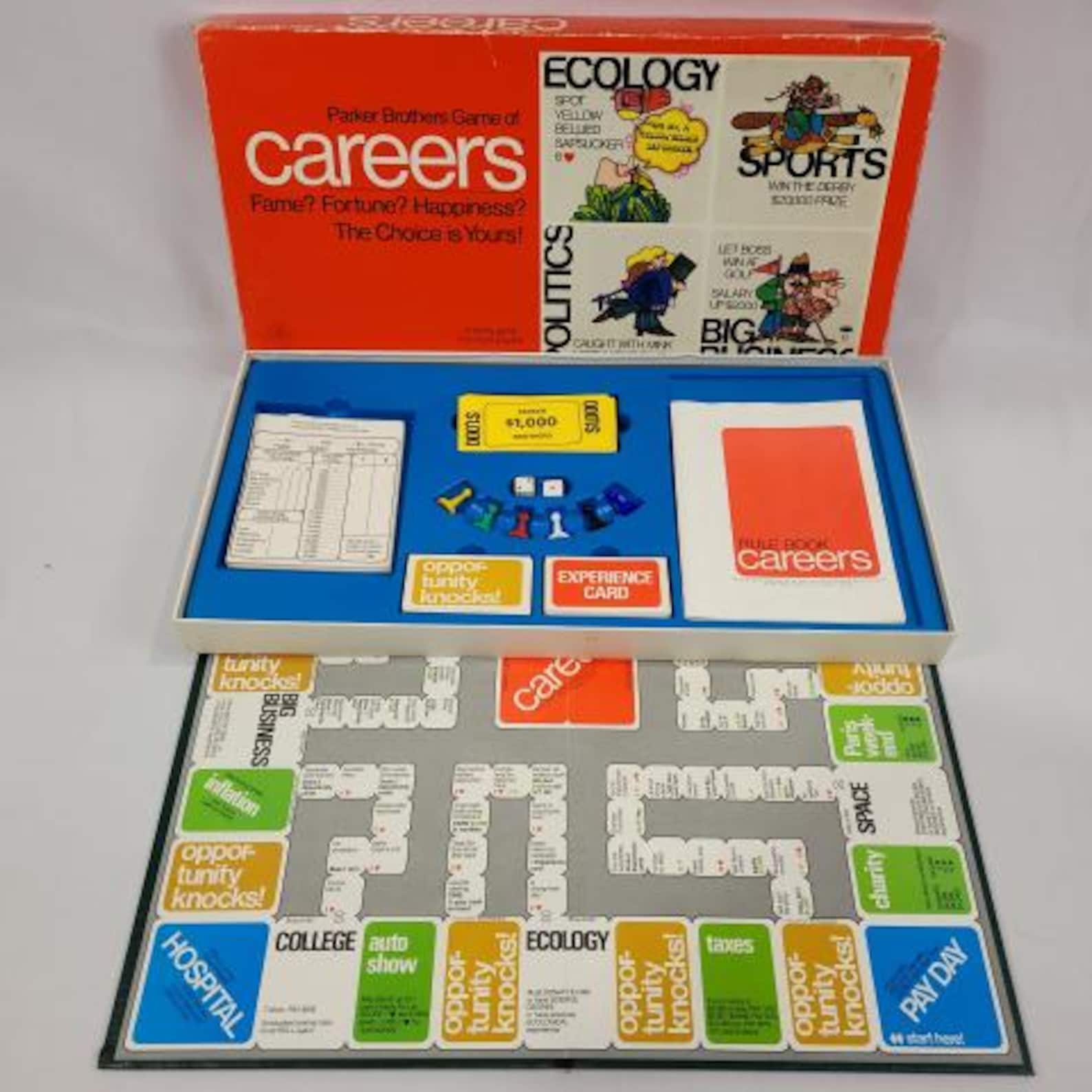 Vintage 1971 Careers Board Game Parker Brothers Complete - Etsy