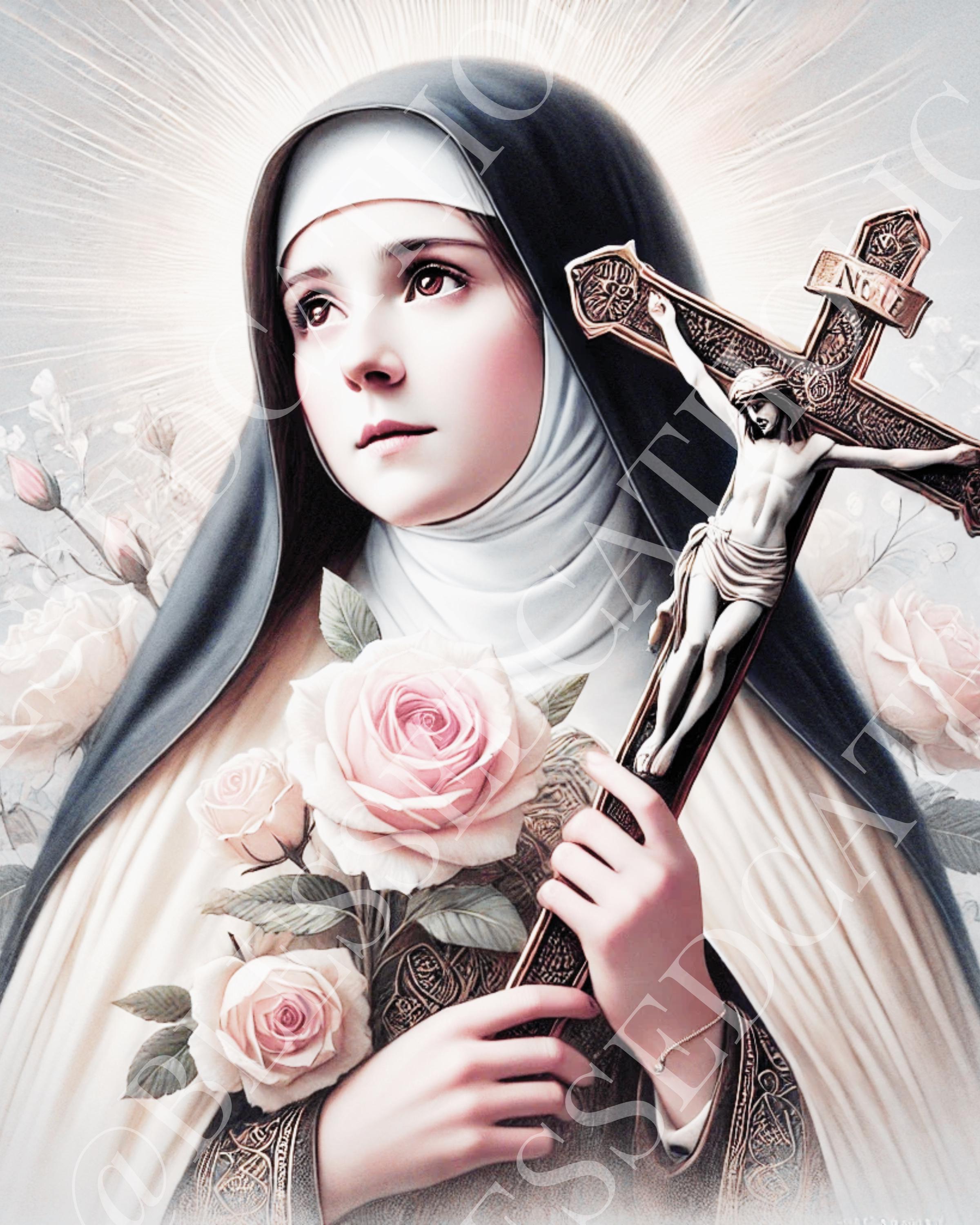 Saint Therese Digital Art: Catholic Patron Saint Image (PNG) - Etsy