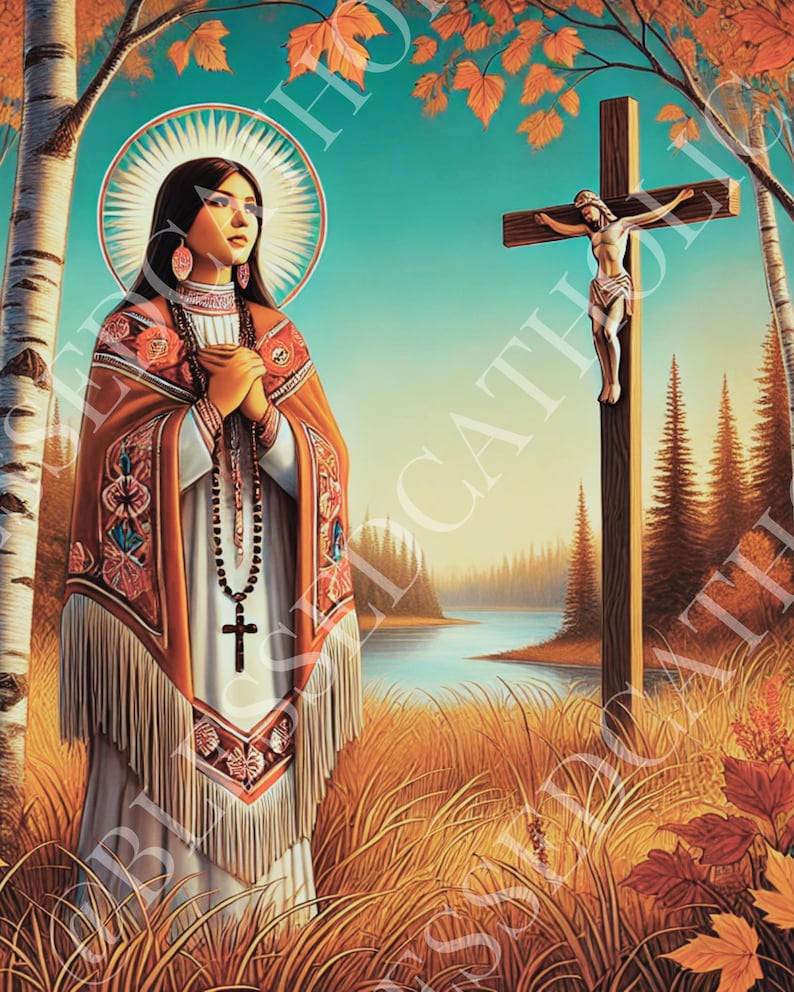 Saint Kateri Tekakwitha Art: Lily of the Mohawks (digital Download) - Etsy