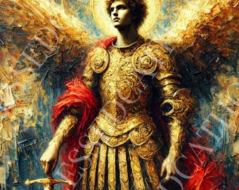 Saint Michael Archangel Art: Catholic Military Patron Saint (digital ...