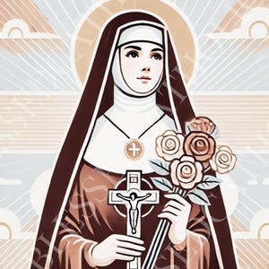 Saint Therese Digital Downloadable Art | Patron Saint Printable Artwork ...