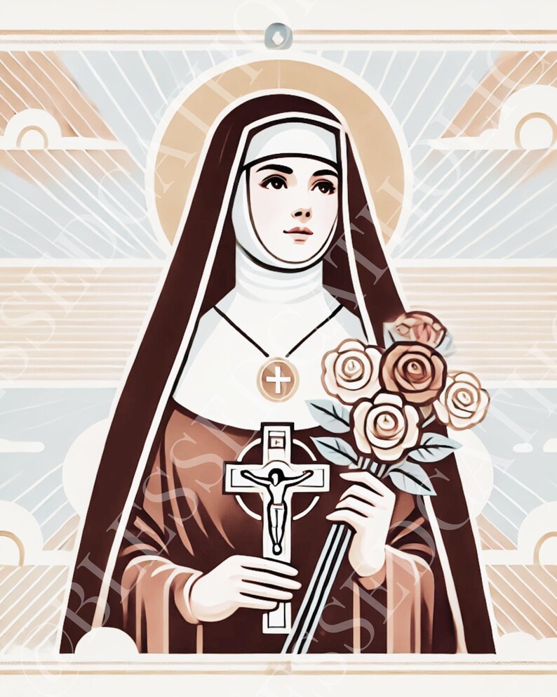 Saint Therese Art Print: Vintage Catholic Decor (digital Download) - Etsy