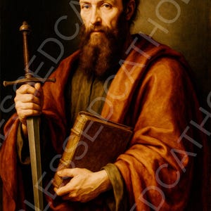 Saint Paul the Apostle | Digital Download | Digital Catholic Art | Printable Christian Wall ...