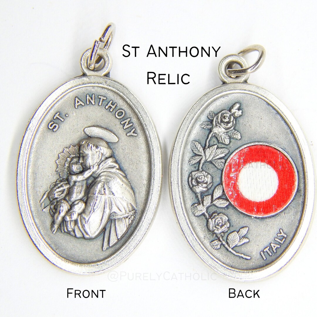 Saint Anthony Relic Catholic Medal | Catholic Relic Charm | Patron ...