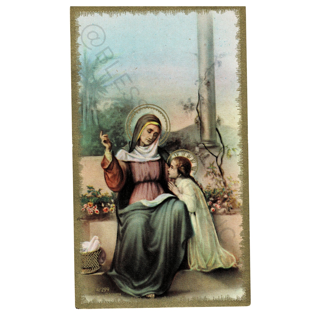 Antique Saint Anne Digital Download | Pregnancy Saints | St Anne ...