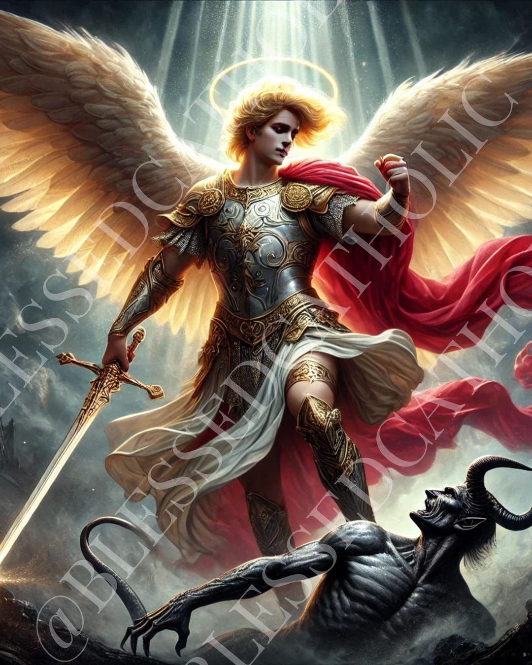 Saint Michael Archangel Art: Military Patron Saint PNG (digital ...