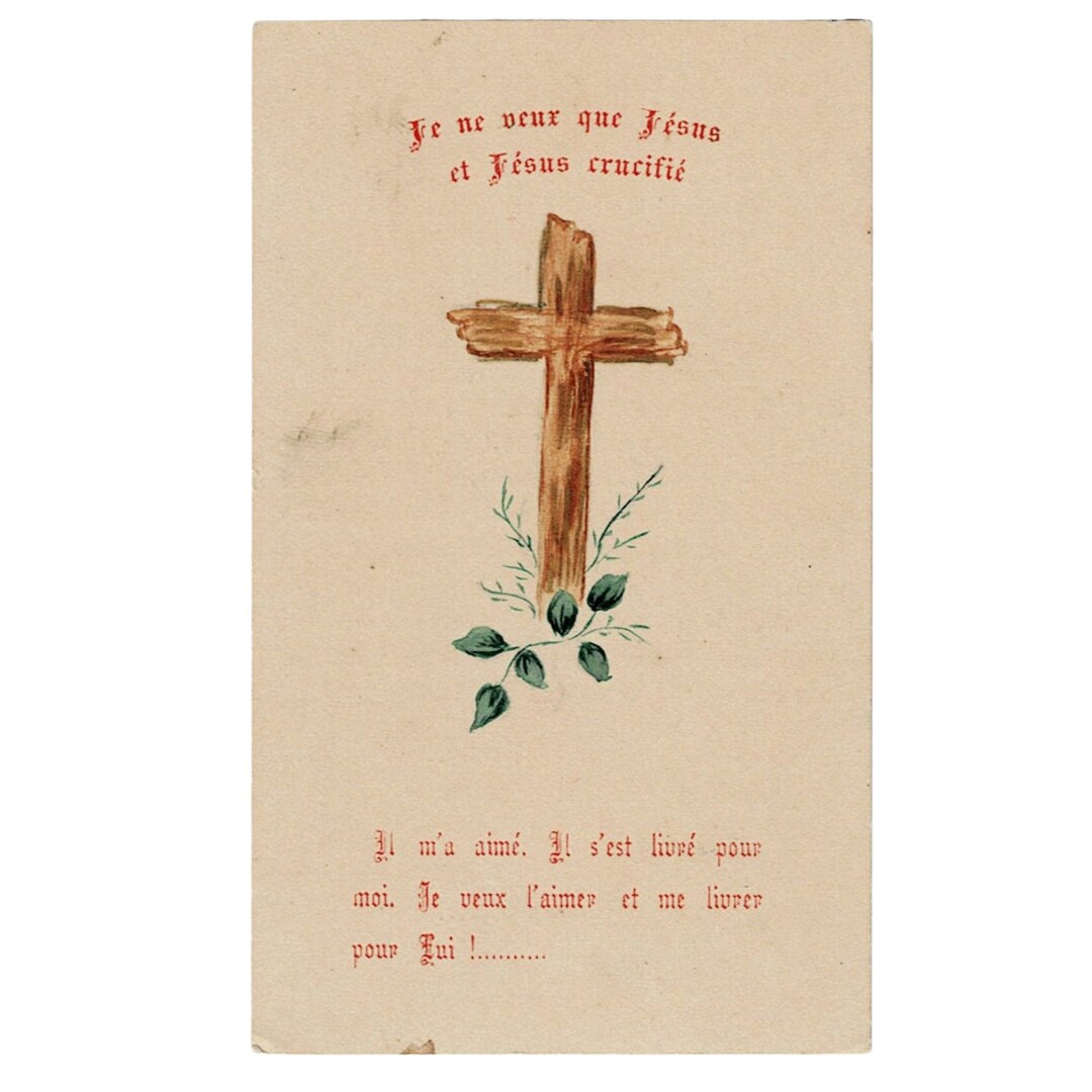 Antique French Catholic Prayer Card Traditional Catholic Devotional ...