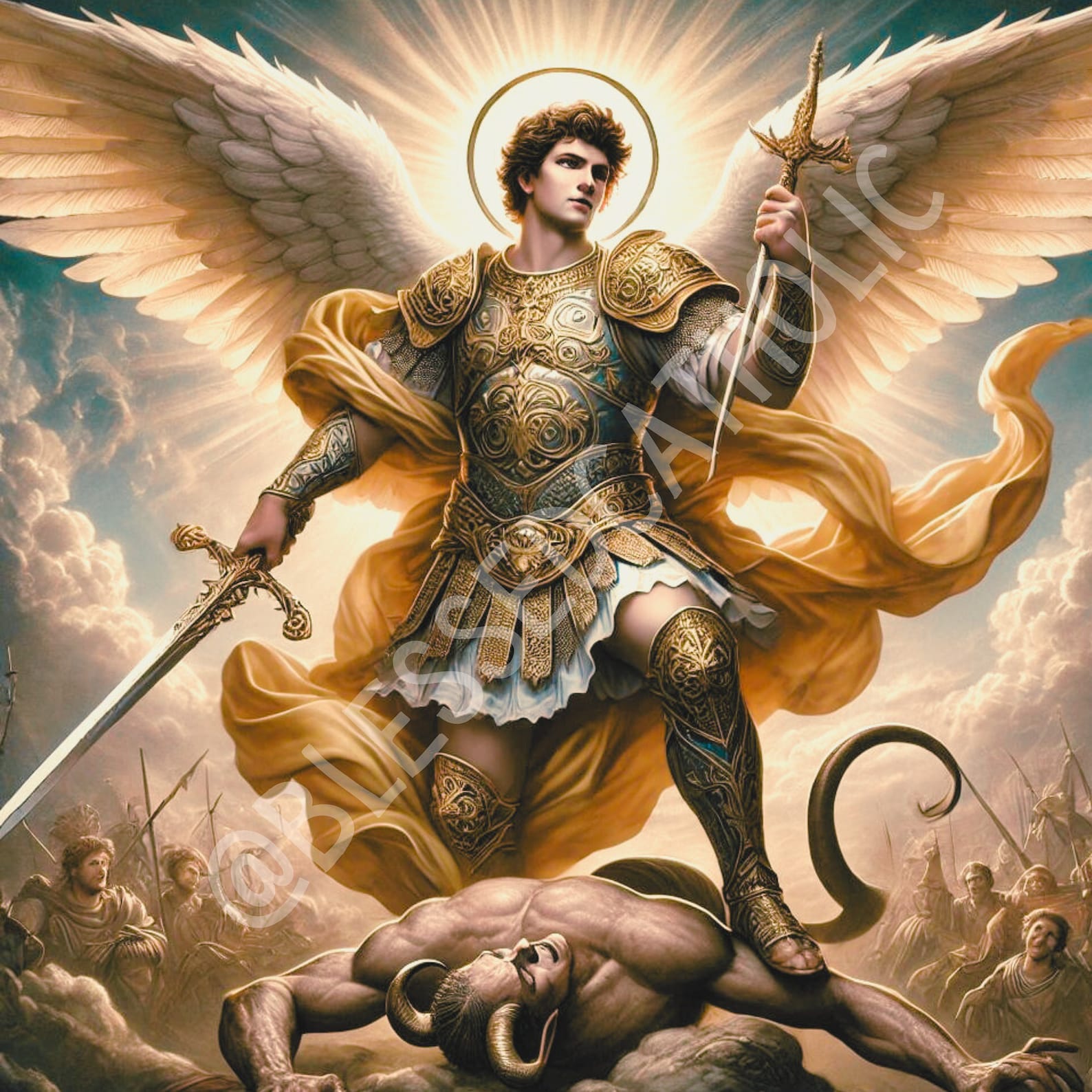 Saint Michael Archangel Printable Image: Military Patron Saint Artwork ...