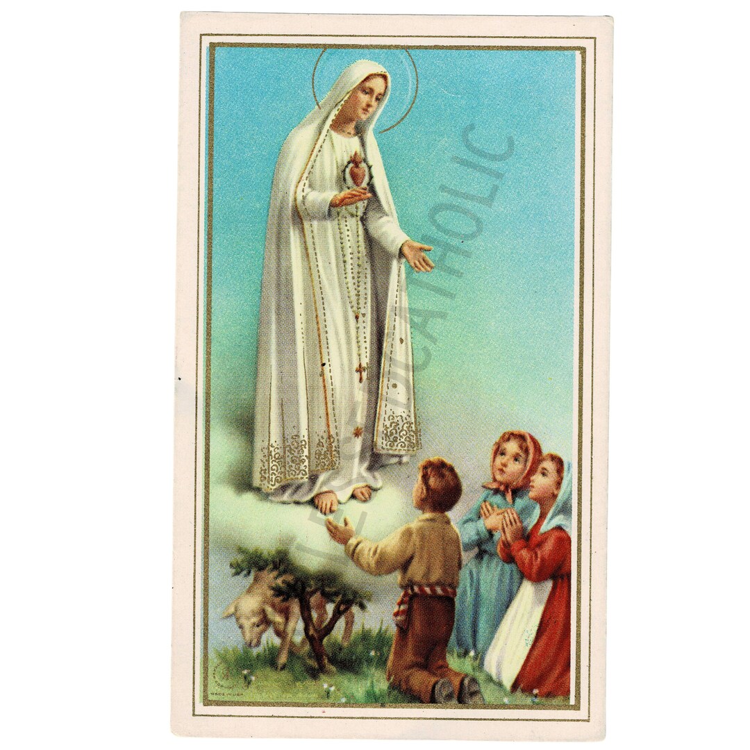Antique Our Lady of Fatima Holy Card Image (digital Download) - Etsy