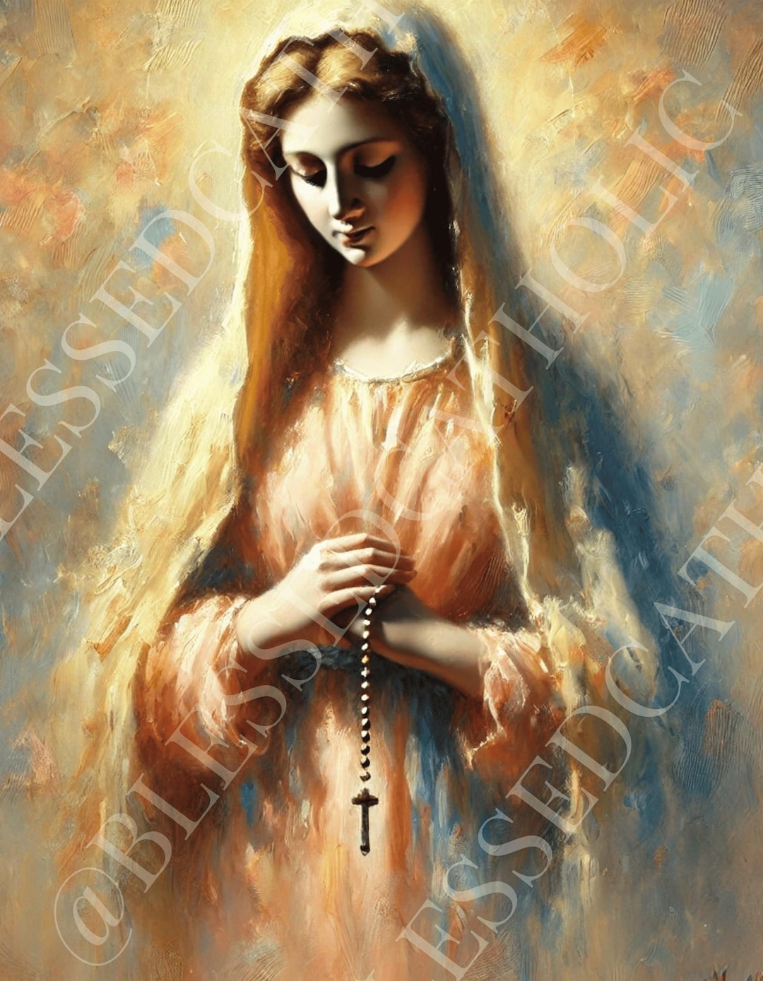 Our Lady of the Rosary Digital Downloadable Bundle Catholic Pictures ...