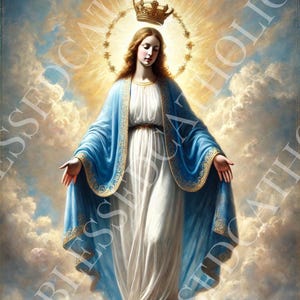 Our Lady of Grace Digital Downloadable Catholic Pictures | Virgin Mary ...