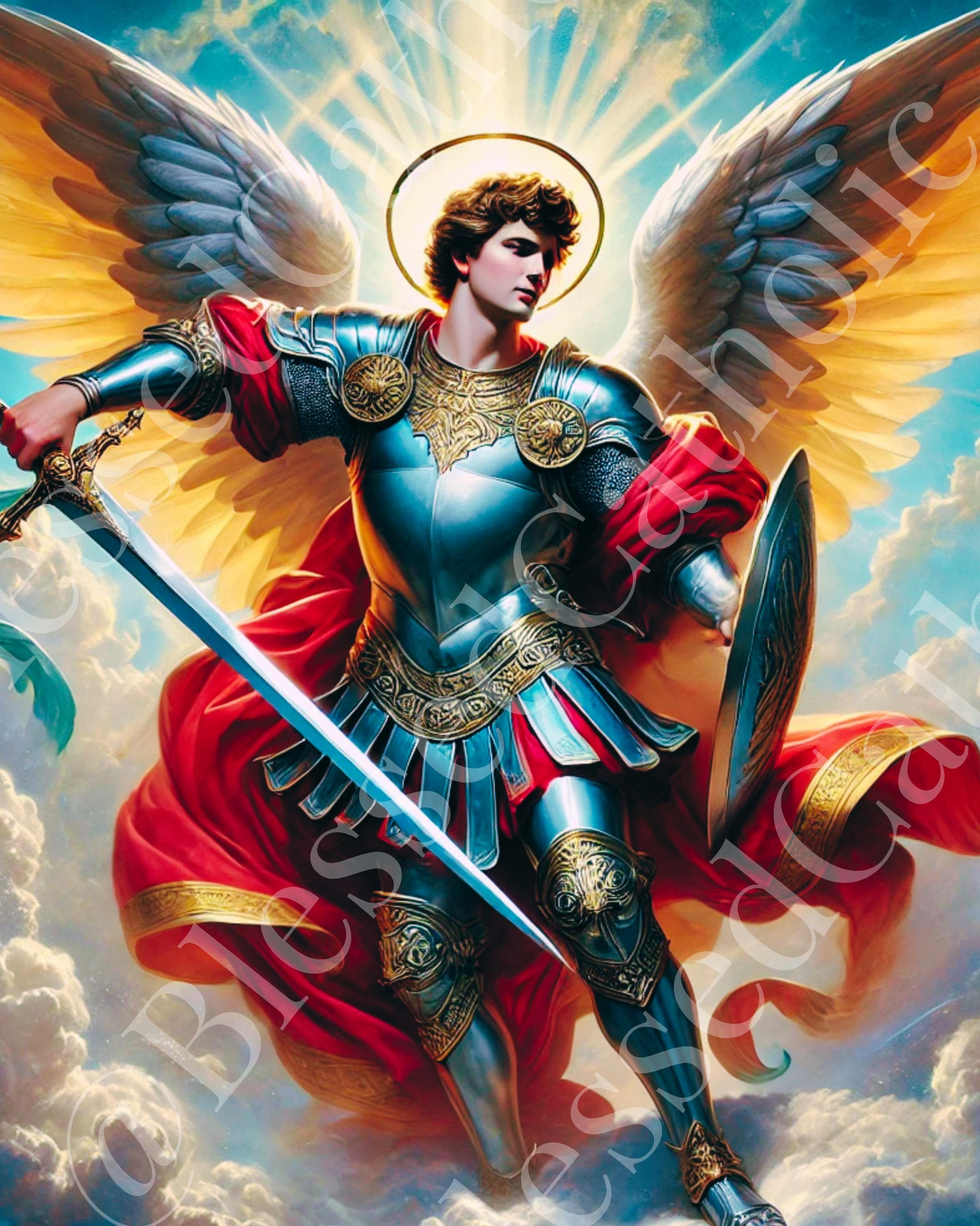 Saint Michael Archangel Art: Military Patron Saint Image (digital ...